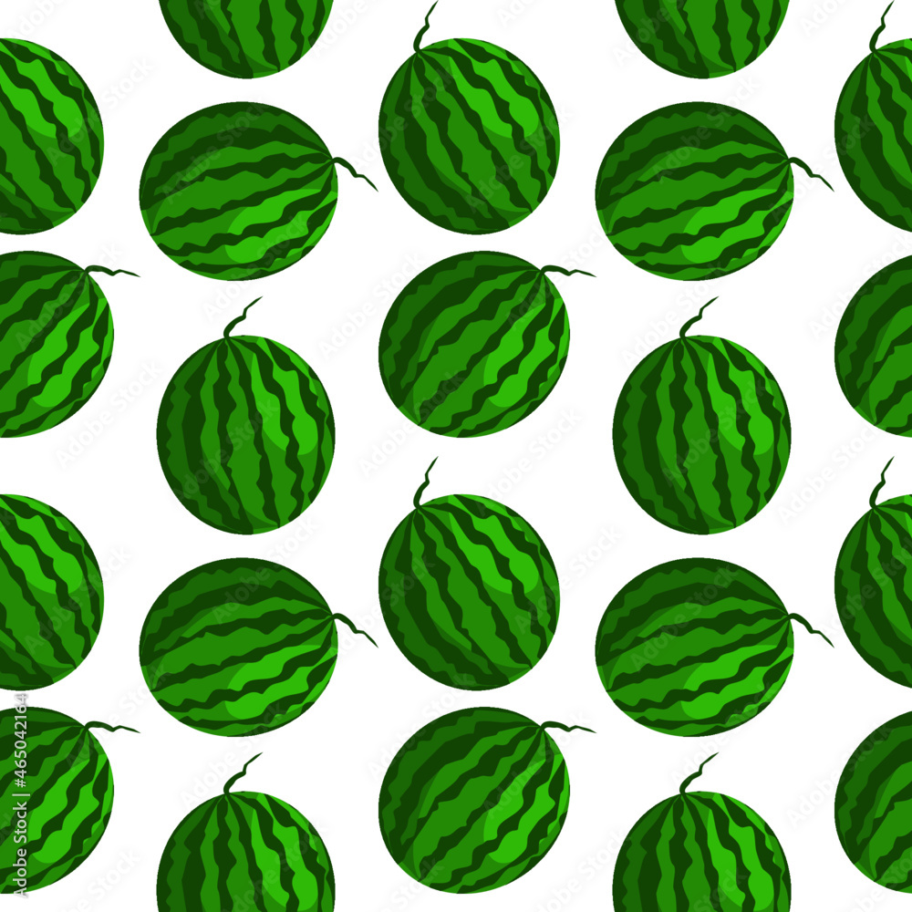 Fruity seamless vector pattern watermelon pieces. Striped background ...