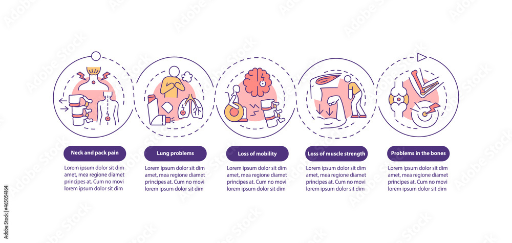 Physical health issue vector infographic template. Physiotherapy ...