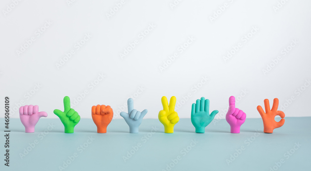 Signal of hand or social media sign emoticon.communication and symbol ...