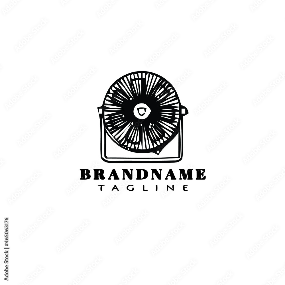 ceiling fan shapes logo design template icon black isolated vector ...