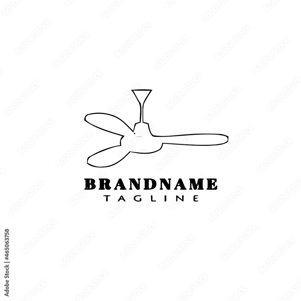 ceiling fan symbol logo design template icon black isolated vector ...