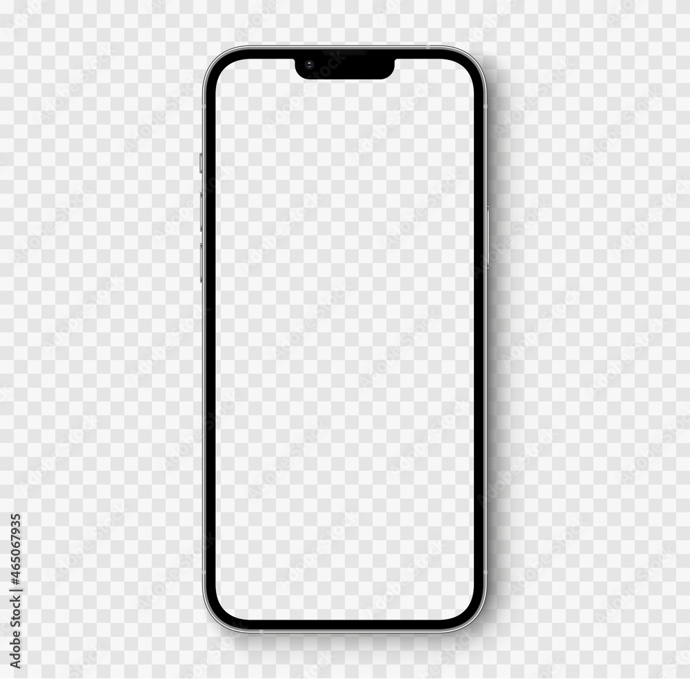 Realistic models smartphone with transparent screens. Smartphone mockup ...