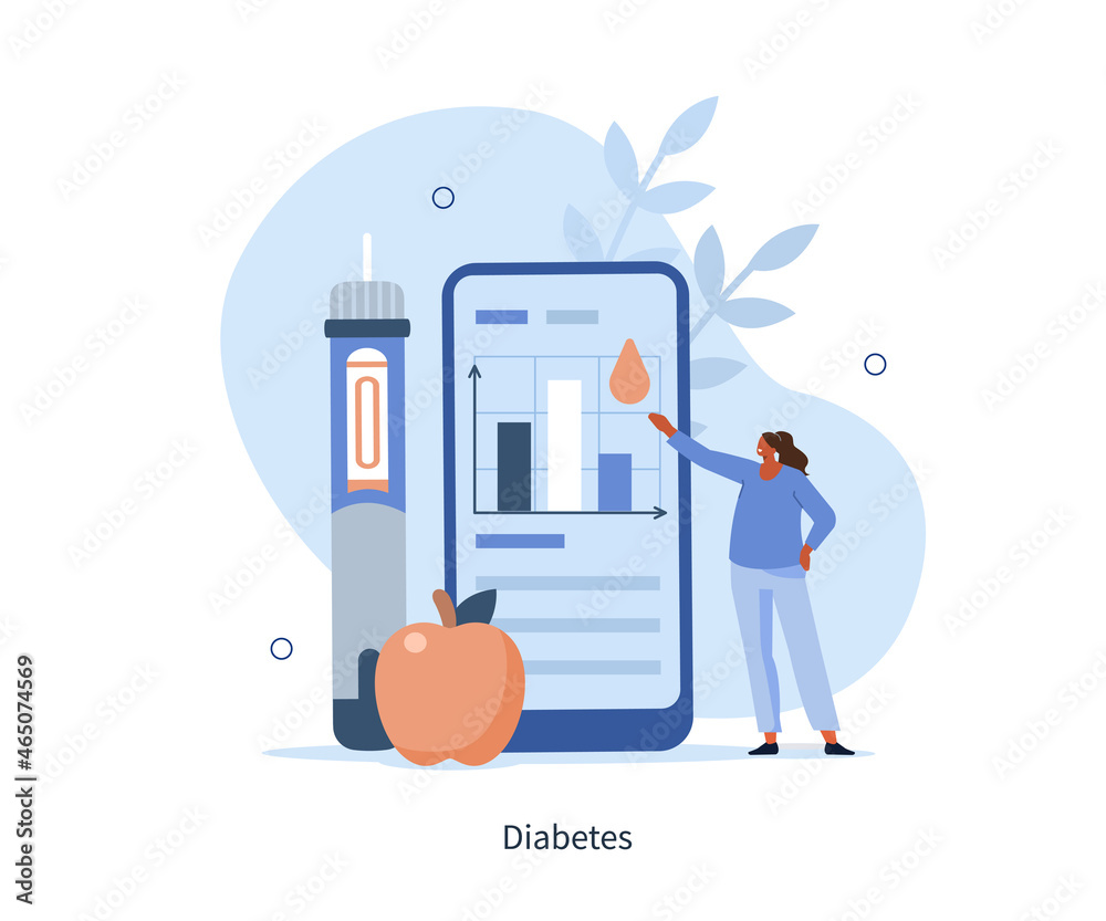 Patient monitoring diabetes data to control blood sugar level and ...