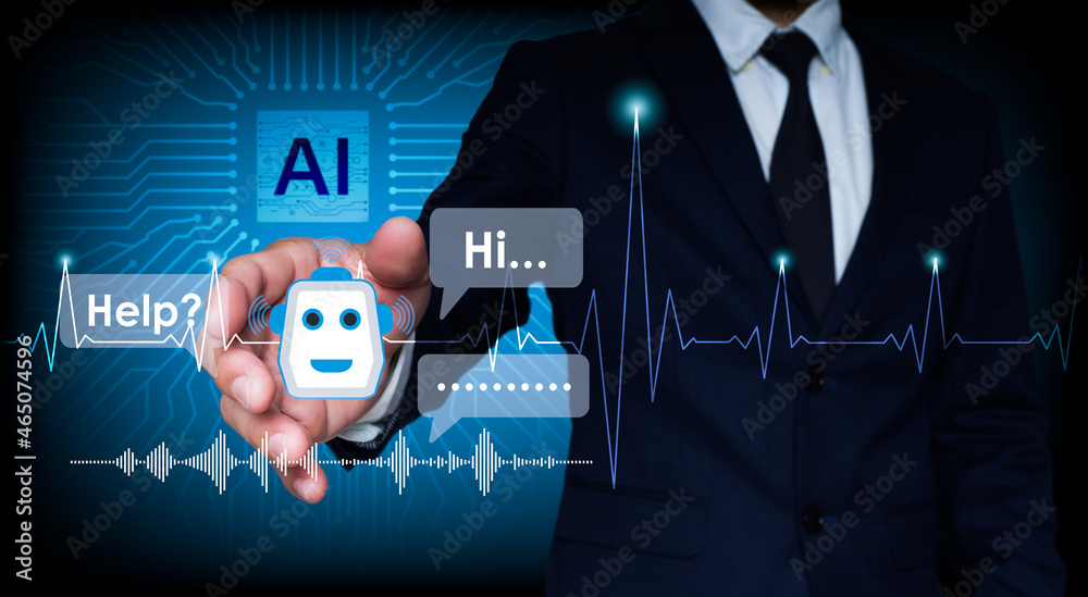 Artificial intelligence chatbots are used in computer mobile ...