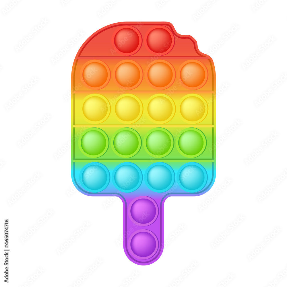 Popit figure ice cream a fashionable silicon toy for fidgets. Addictive ...