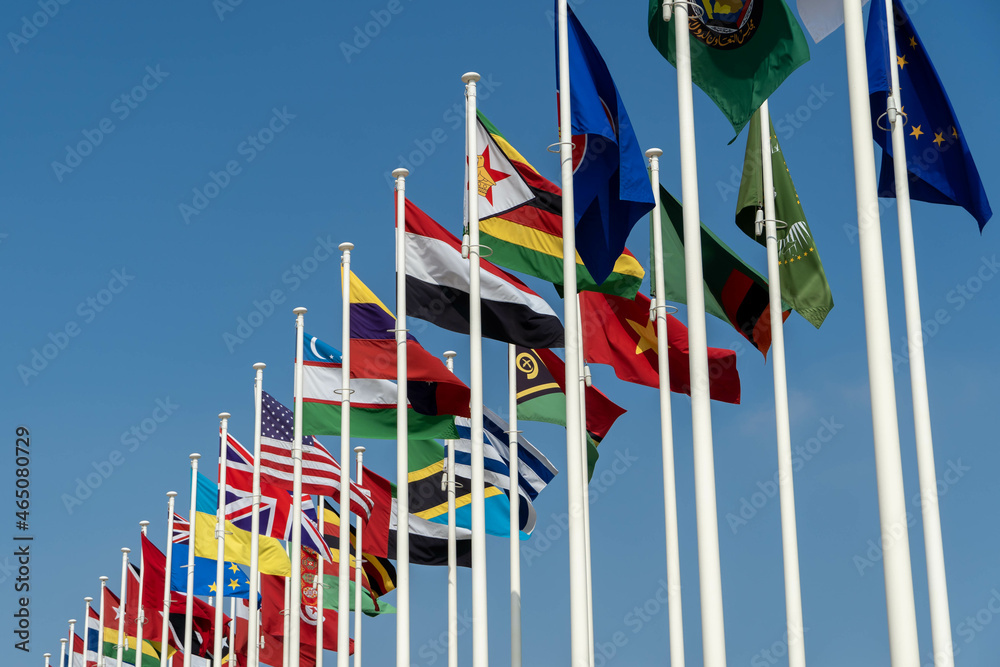 World Flags Flying