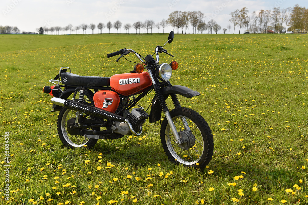 Moped Simson S 51 Enduro Stock Photo | Adobe Stock