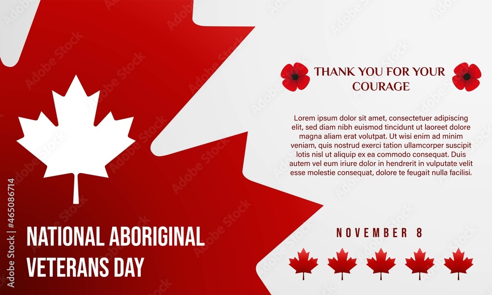 National Aboriginal Veterans Day Background or Greeting Card Design ...