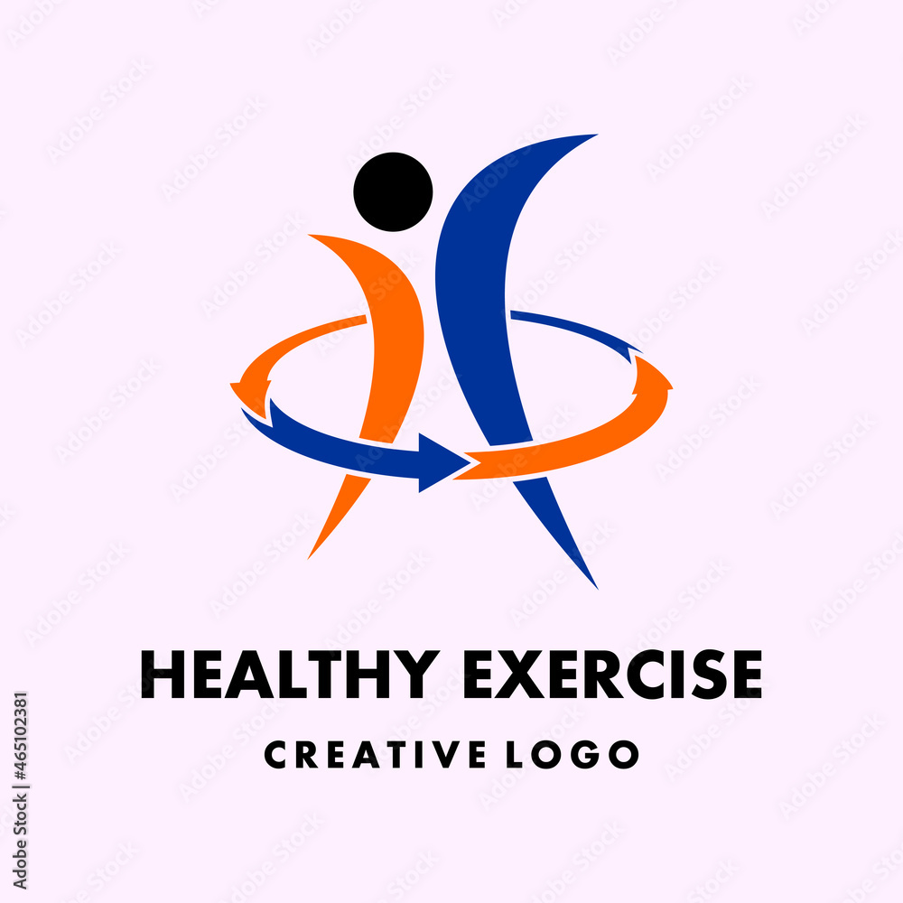 Gymnastic Logo, gymnastics logo template, gym. logo for a healthy ...