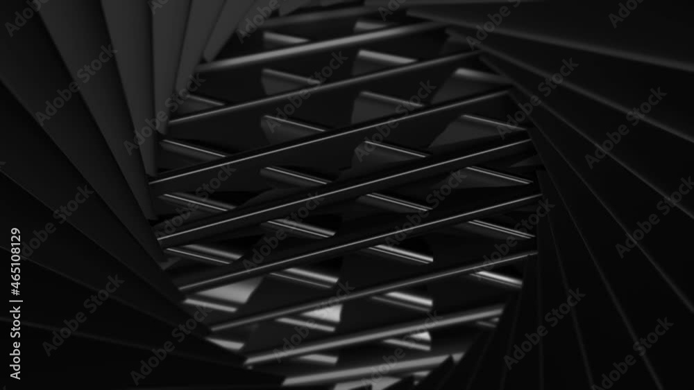 Pattern with rotating metal patterns. Motion. Animation inside ...