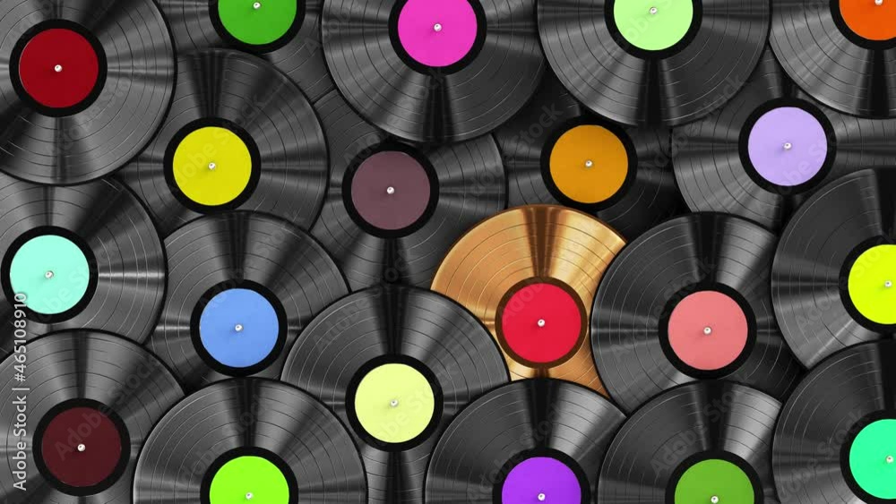 Realistic seamless looping 3D animation of the music industry ...