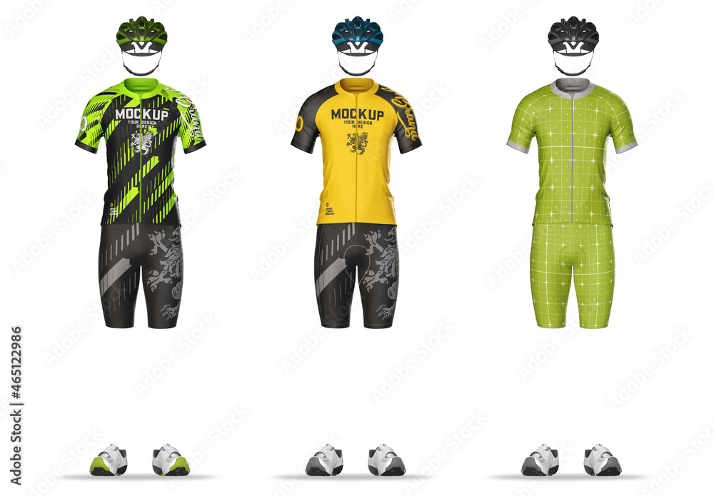 Cycling Kit Mockup Stock Template | Adobe Stock