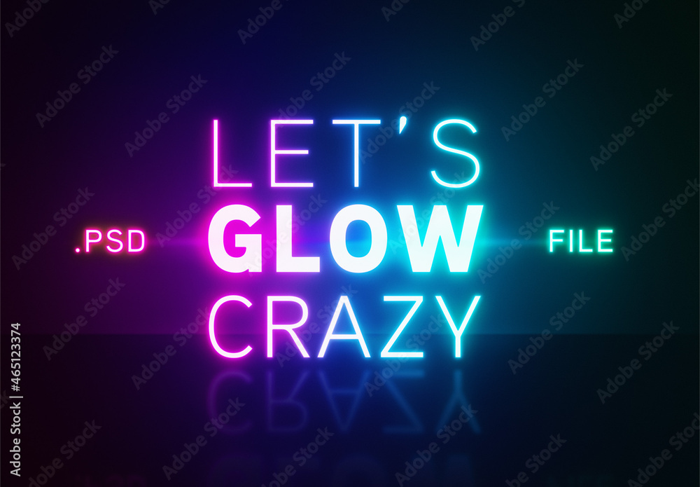 Glowing Text Effect Stock Template | Adobe Stock