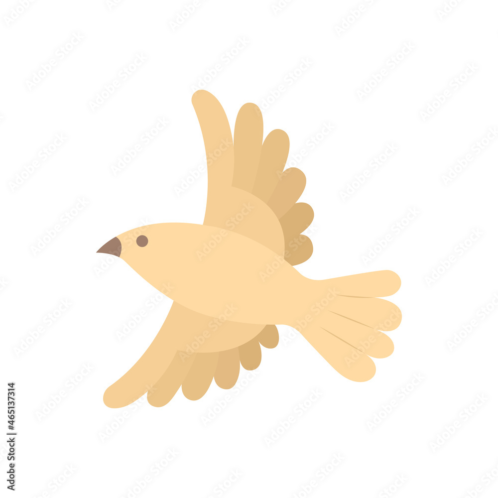 Flying bird vector illustration. Flying bird drawing in simple cartoon ...
