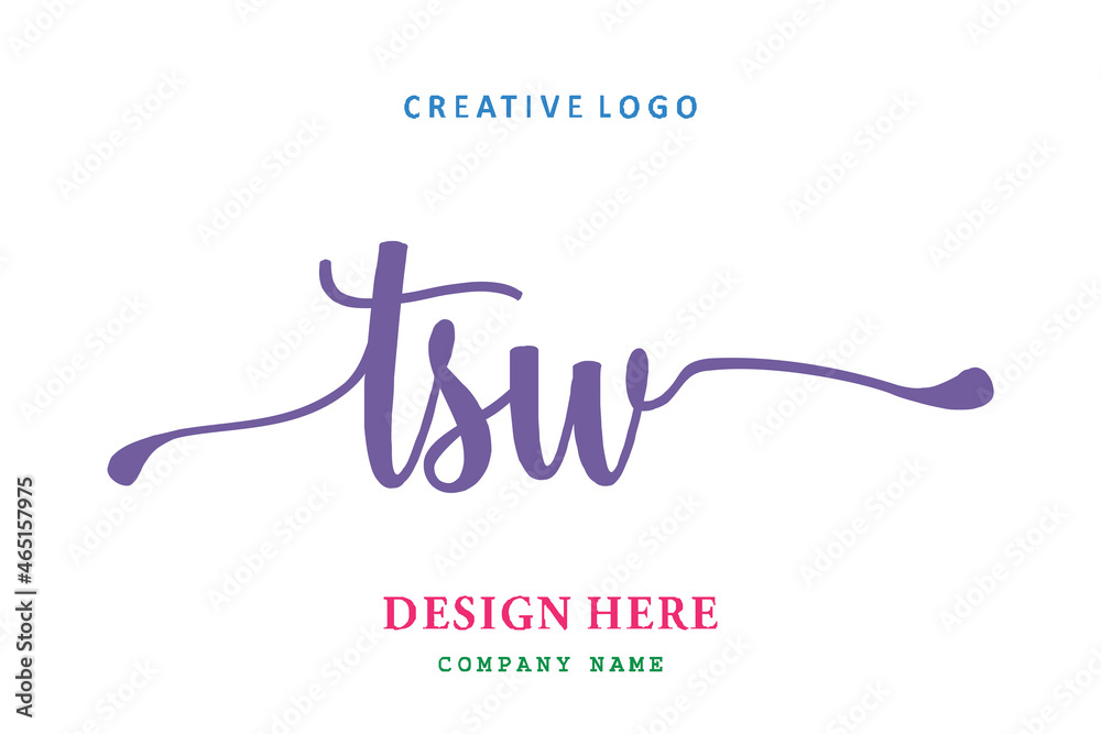 TSW lettering logo is simple, easy to understand and authoritative ...