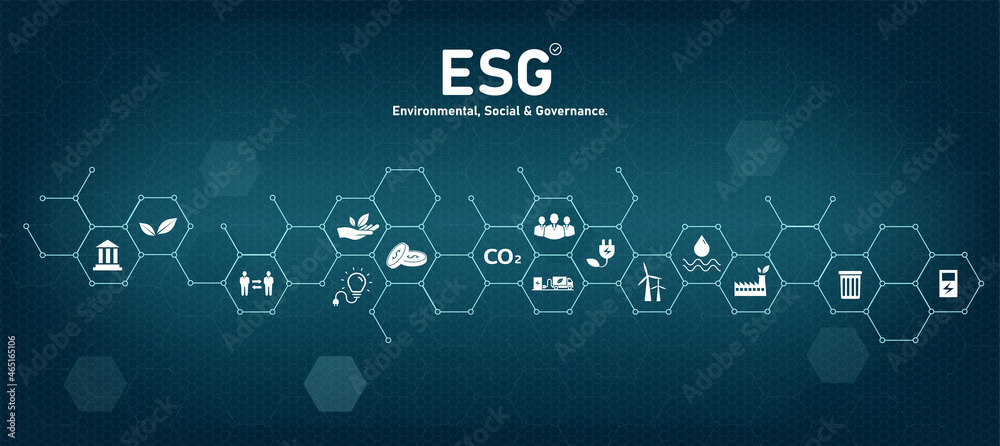 ESG banner icon concept - environmental, social and governance in ...