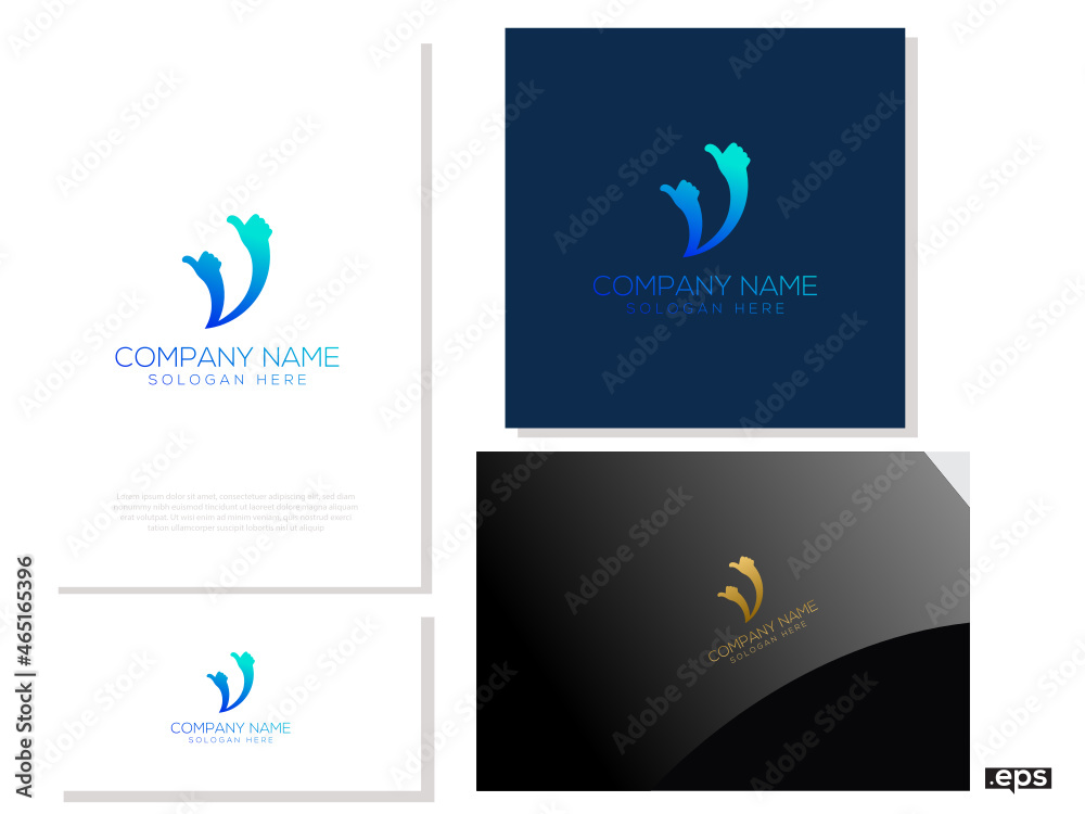 V Hand minimalist brands, Hand minimalist branding, V elegant logos ...