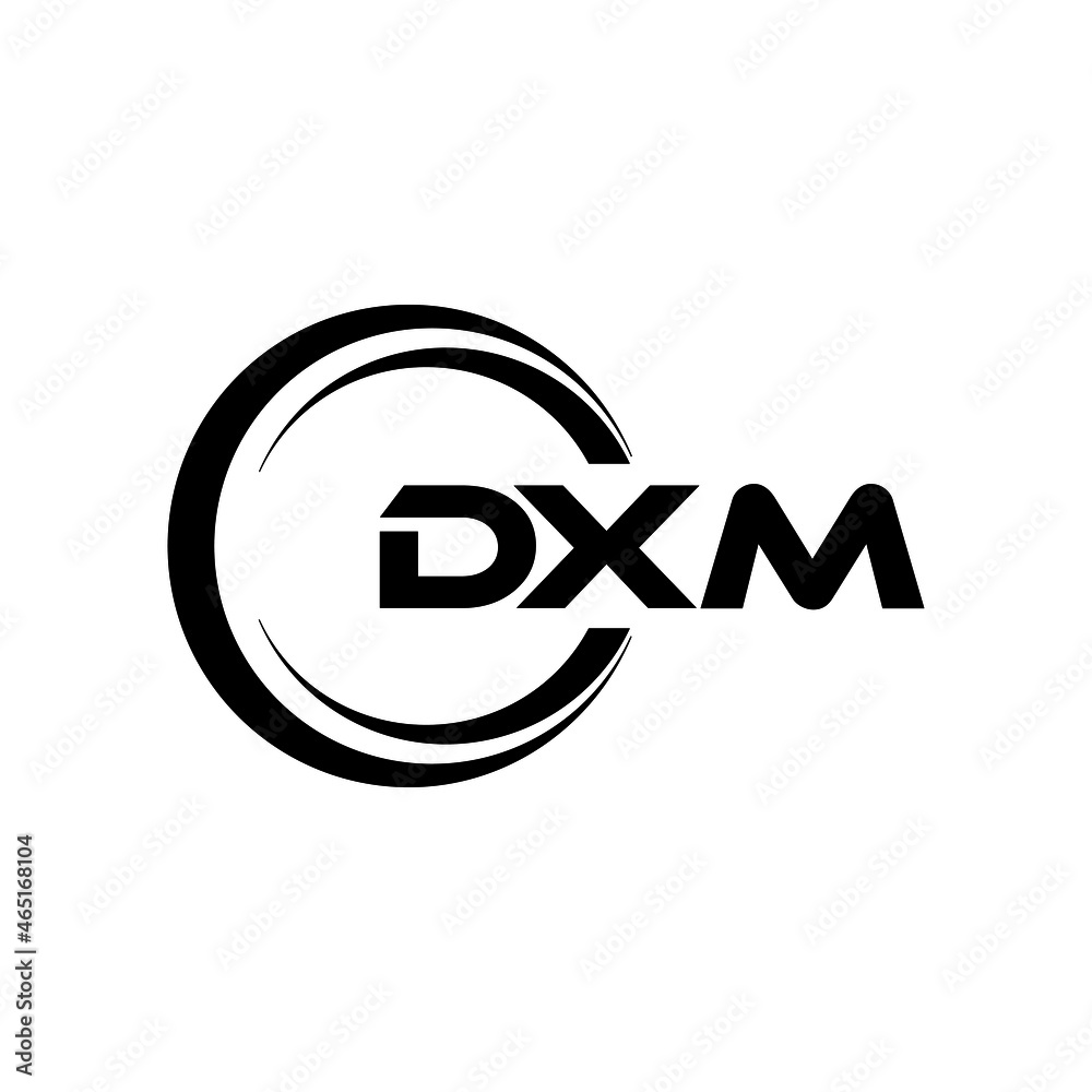 DXM letter logo design with white background in illustrator, vector ...