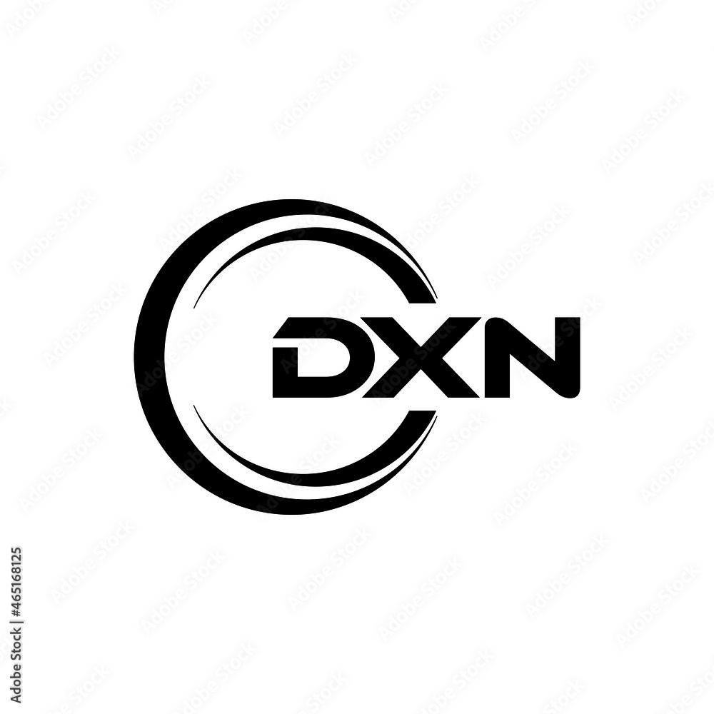 DXN letter logo design with white background in illustrator, vector ...