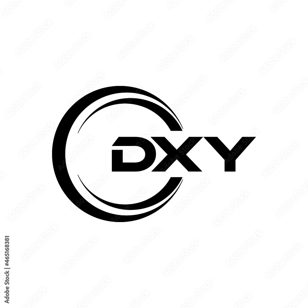 DXY letter logo design with white background in illustrator, vector ...