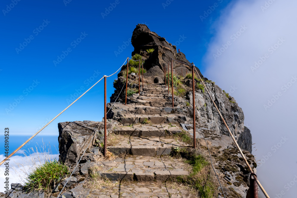 Pico do Arieiro Madeira Miradouro Pedra Rija Treppe Portugal ...
