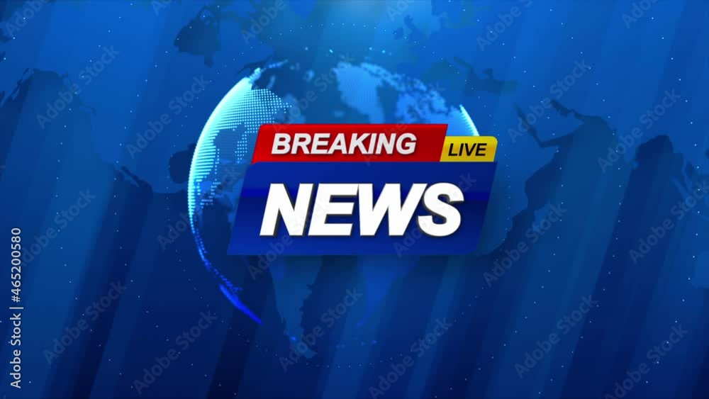 Breaking News Template intro for TV broadcast news show program with 3D ...
