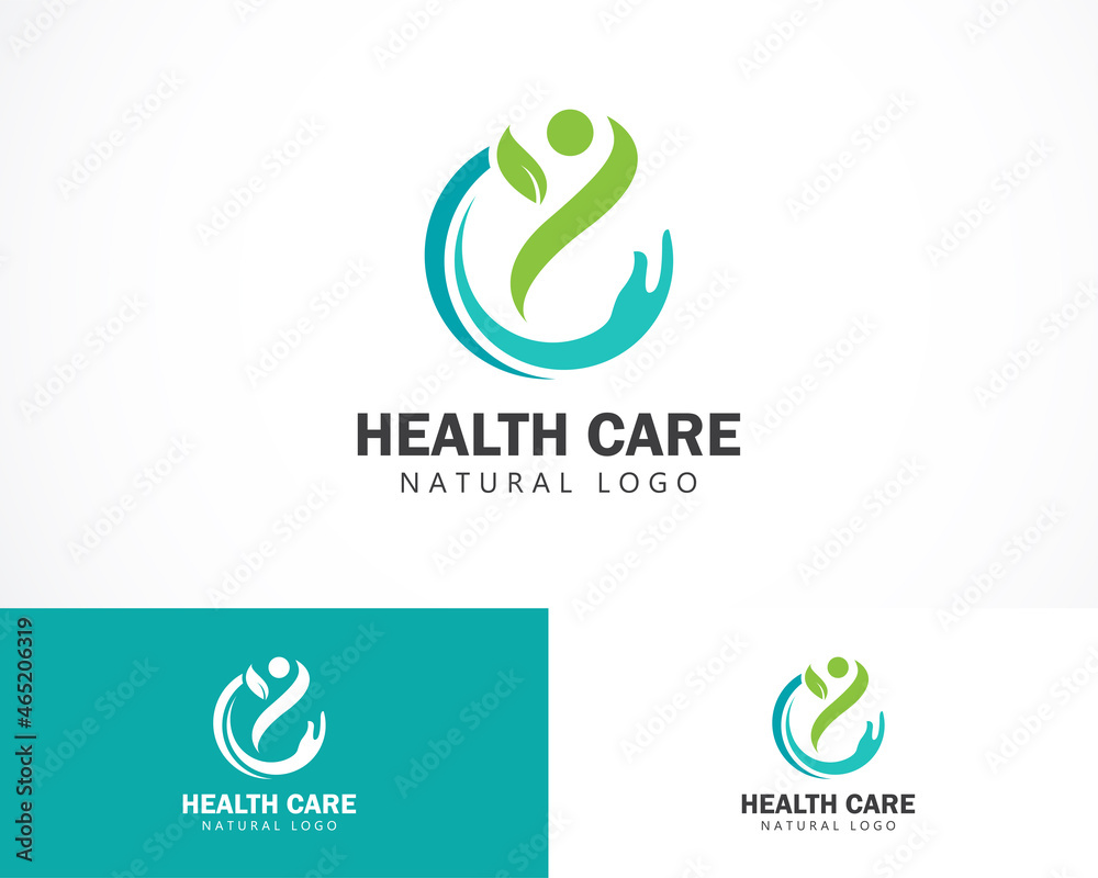 health care logo creative people nature clinic hospital emblem circle ...