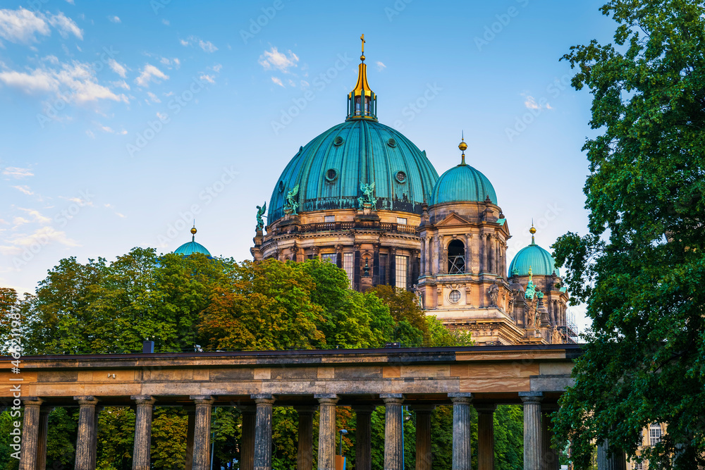 Germany, Berlin,Colonnade in front of Berlin Cathedral Stock Photo ...
