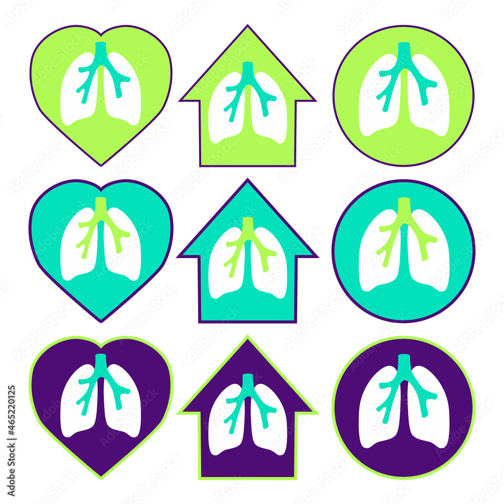 Lungs protection concept isolated on white background. Healthy lungs ...