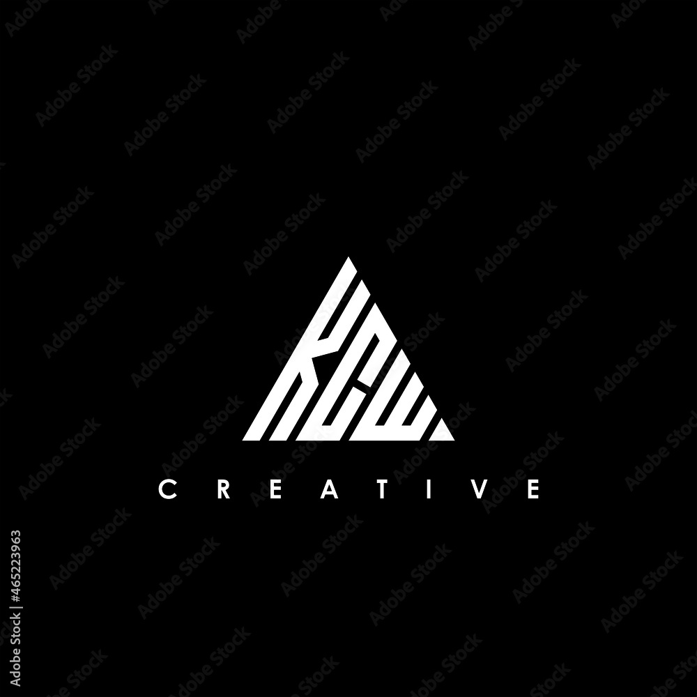 KCW Letter Initial Logo Design Template Vector Illustration Stock ...