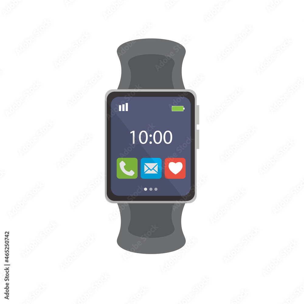 smartwatch isolated illustration on white background. smartwatch ...