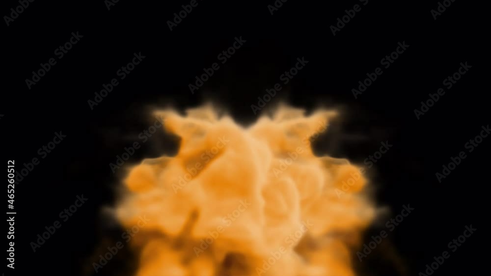 Fire in 4K on transparent background looped animation. Realistic ...