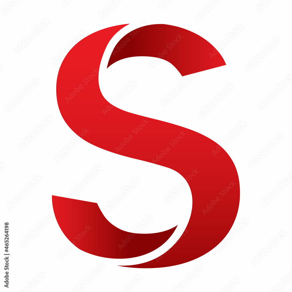 Simple letter S red logo design icon template Stock Illustration ...