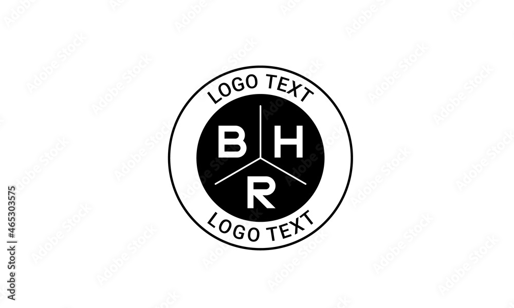 Vintage Retro BHR Letters Logo Vector Stamp Stock Vector | Adobe Stock