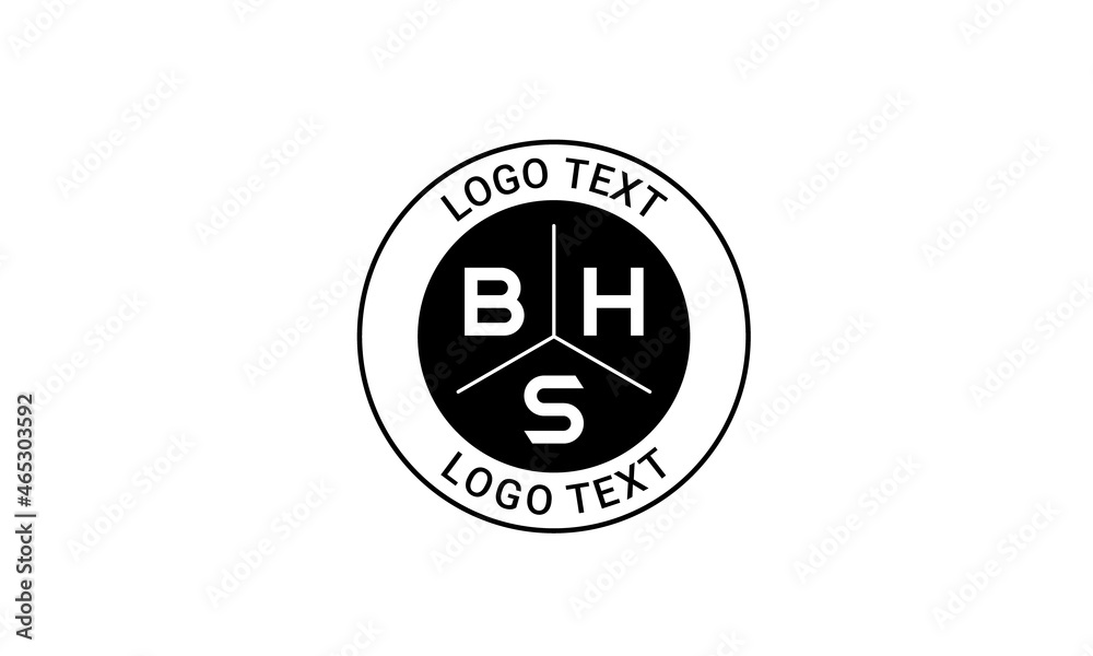 Vintage Retro BHS Letters Logo Vector Stamp Stock Vector | Adobe Stock