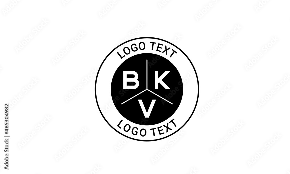 Vintage Retro BKV Letters Logo Vector Stamp Stock Vector | Adobe Stock