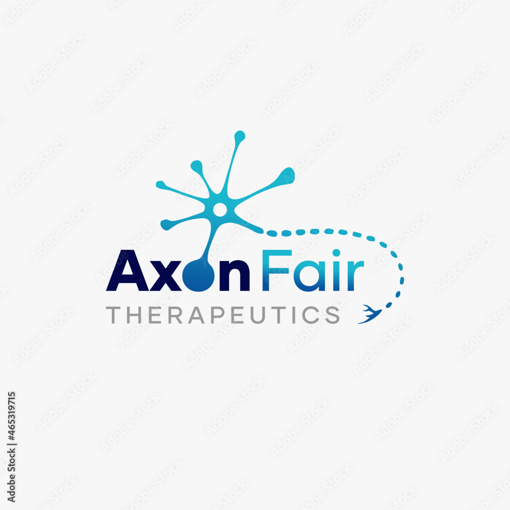 Neuron Axon Medical Therapeutic Logo Design Idea Stock Vector | Adobe Stock