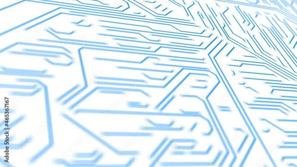 Animated circuit motherboard mainboard. Concept computer digital parts ...