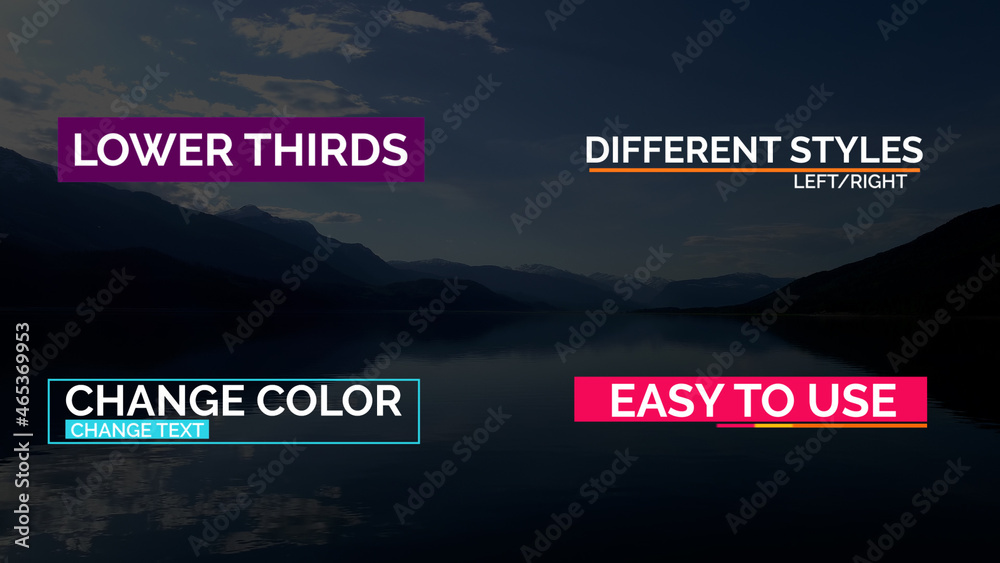 Elegant Lower Thirds Stock Template | Adobe Stock