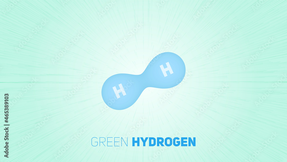 H2 hydrogen symbol over a blast of energy. Green hydrogen energy ...
