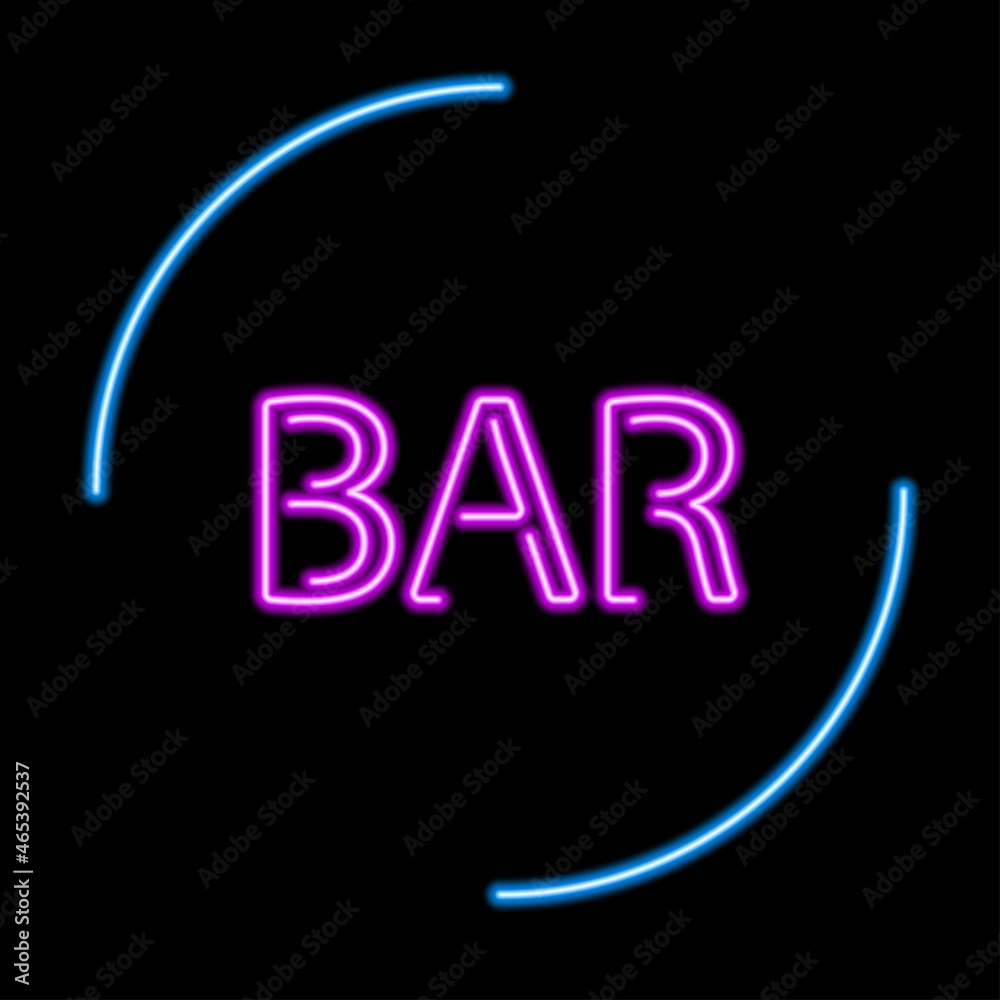 Bar neon sign, modern glowing banner design, colorful modern design ...
