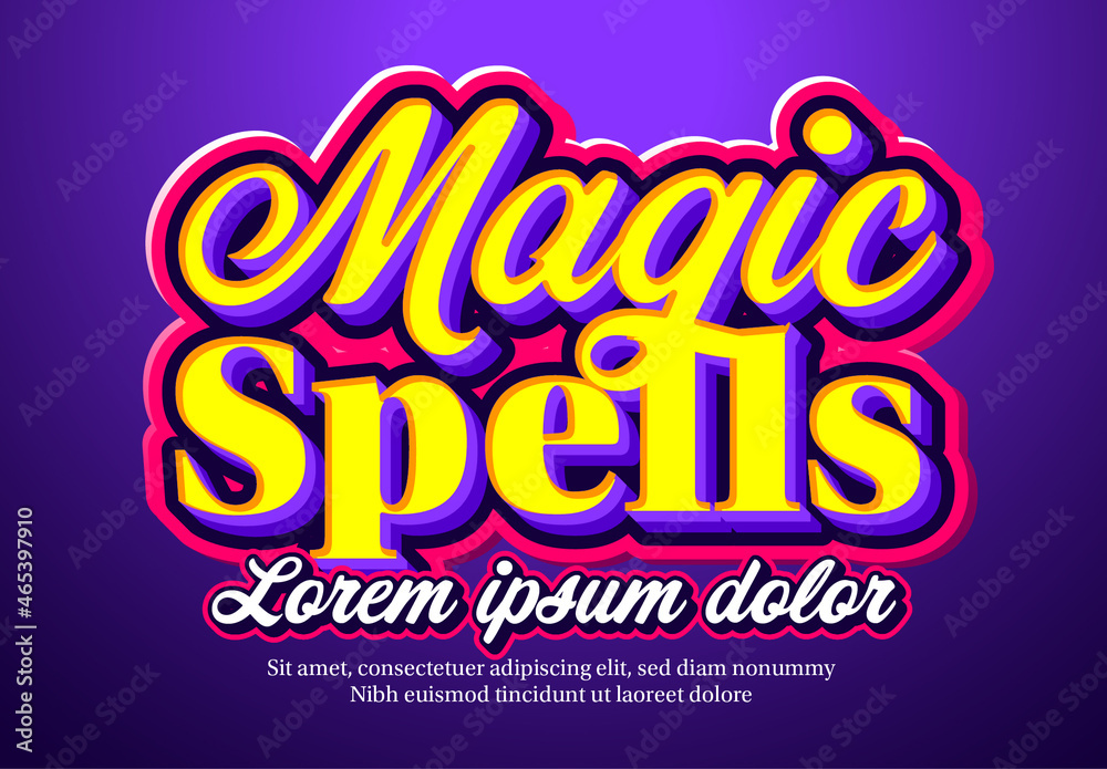 Magic Spells Medieval and Magical Text Effect Stock Template | Adobe Stock