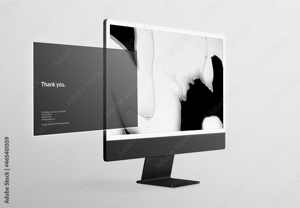 Computer Screen Mockup Stock Template | Adobe Stock