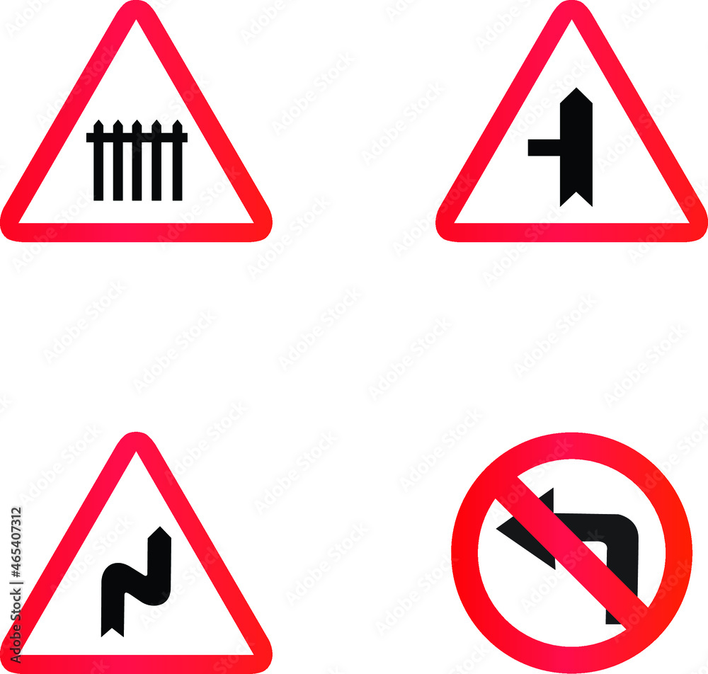 set of traffic signs. no parking sign icon. road and street signs ...