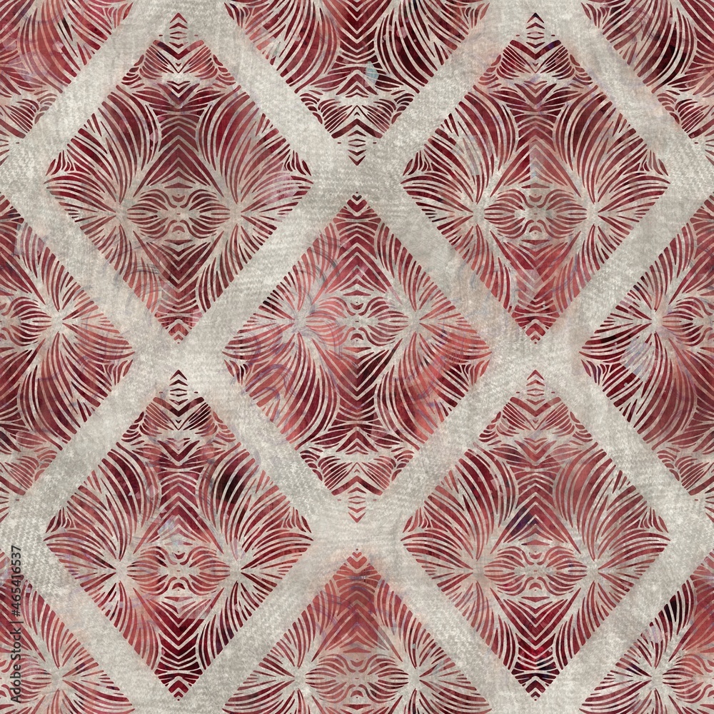 Seamless tribal ethnic damask rug motif for surface pattern design and ...