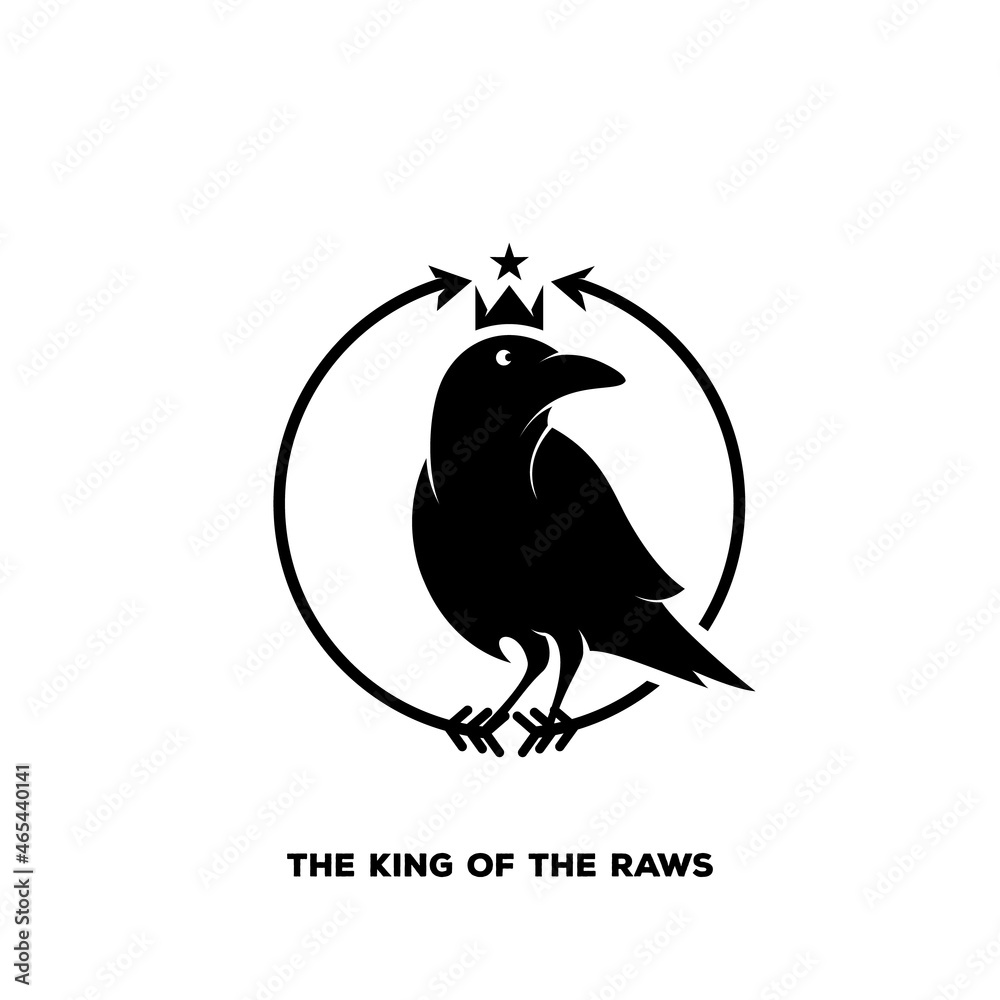 raven logo icon designs vector Stock Vector | Adobe Stock