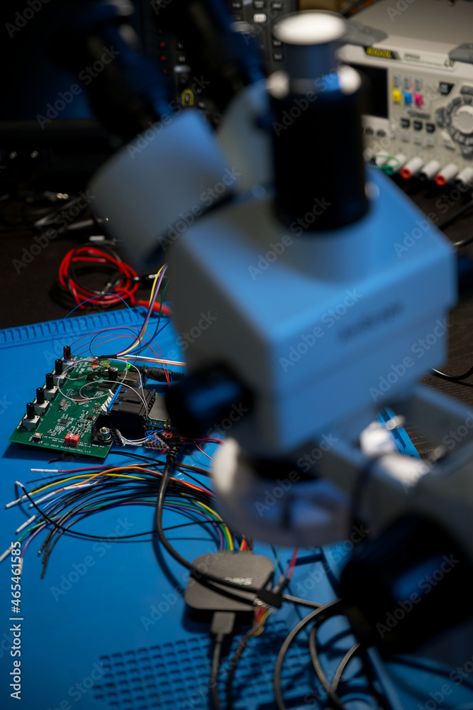 Computer Hardware security, Hacking, computer repair, work lab of a ...