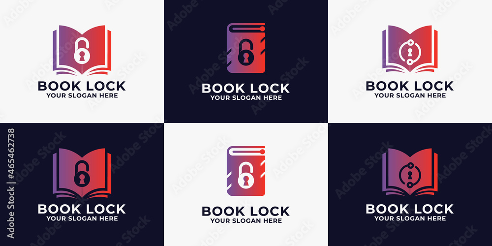 book lock logo, inspiration logo for diary or educational Stock Vector ...