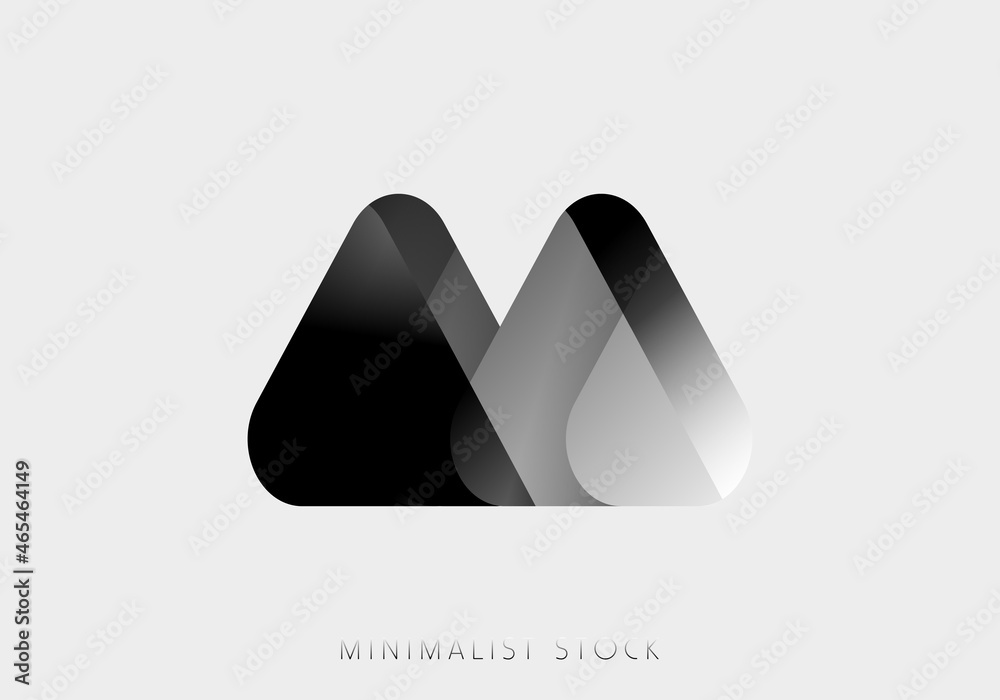 M Letter Gradient Abstract Icon Logo Alphabet Monogram Illustration ...