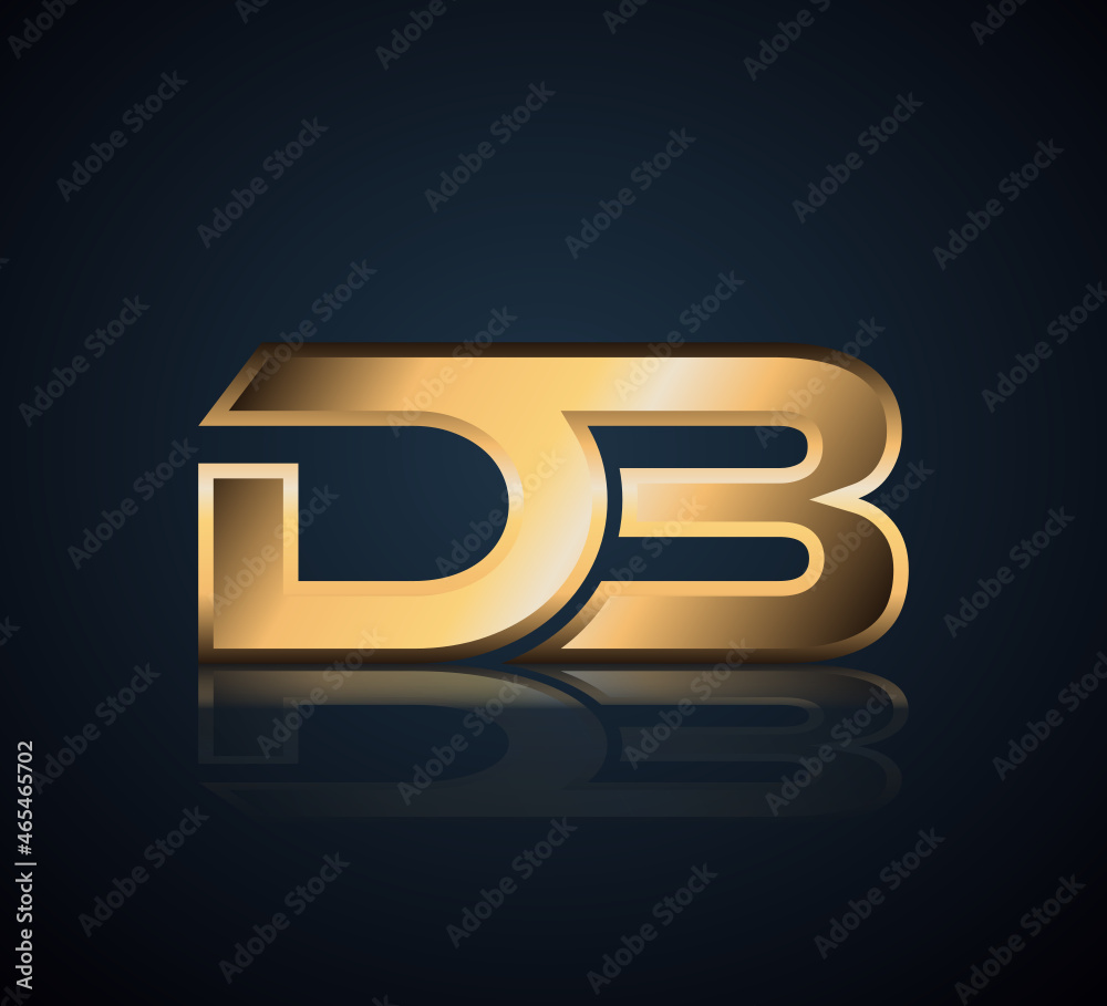 Initial 2 letter Logo Modern Simple Gold in Dark Background with ...